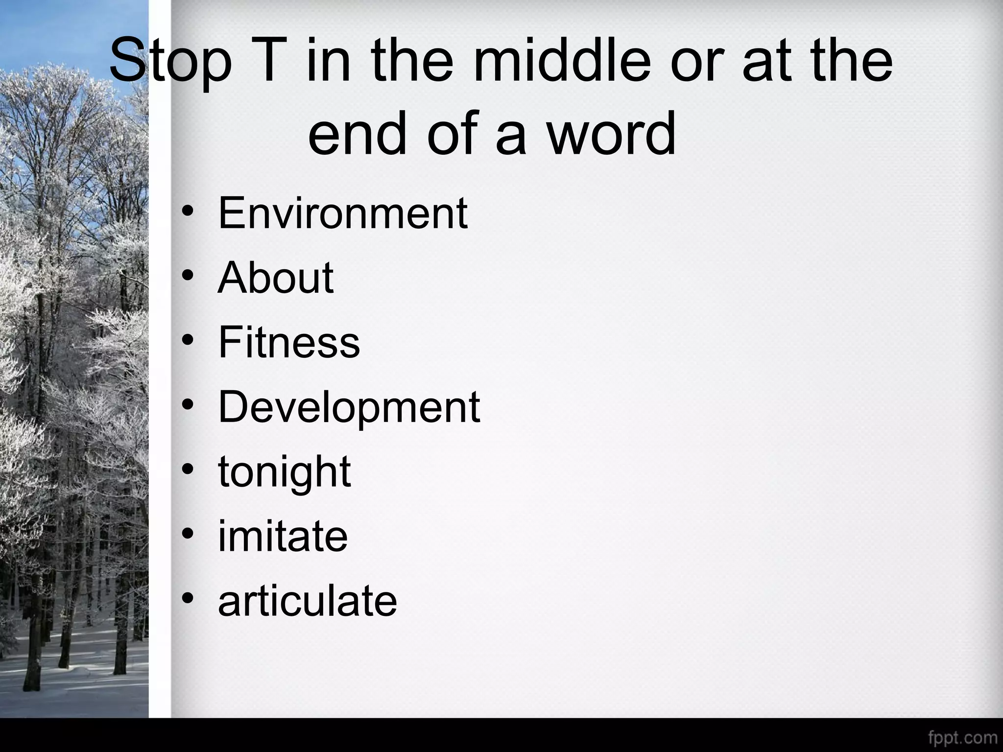 T rules pronunciation | PPT
