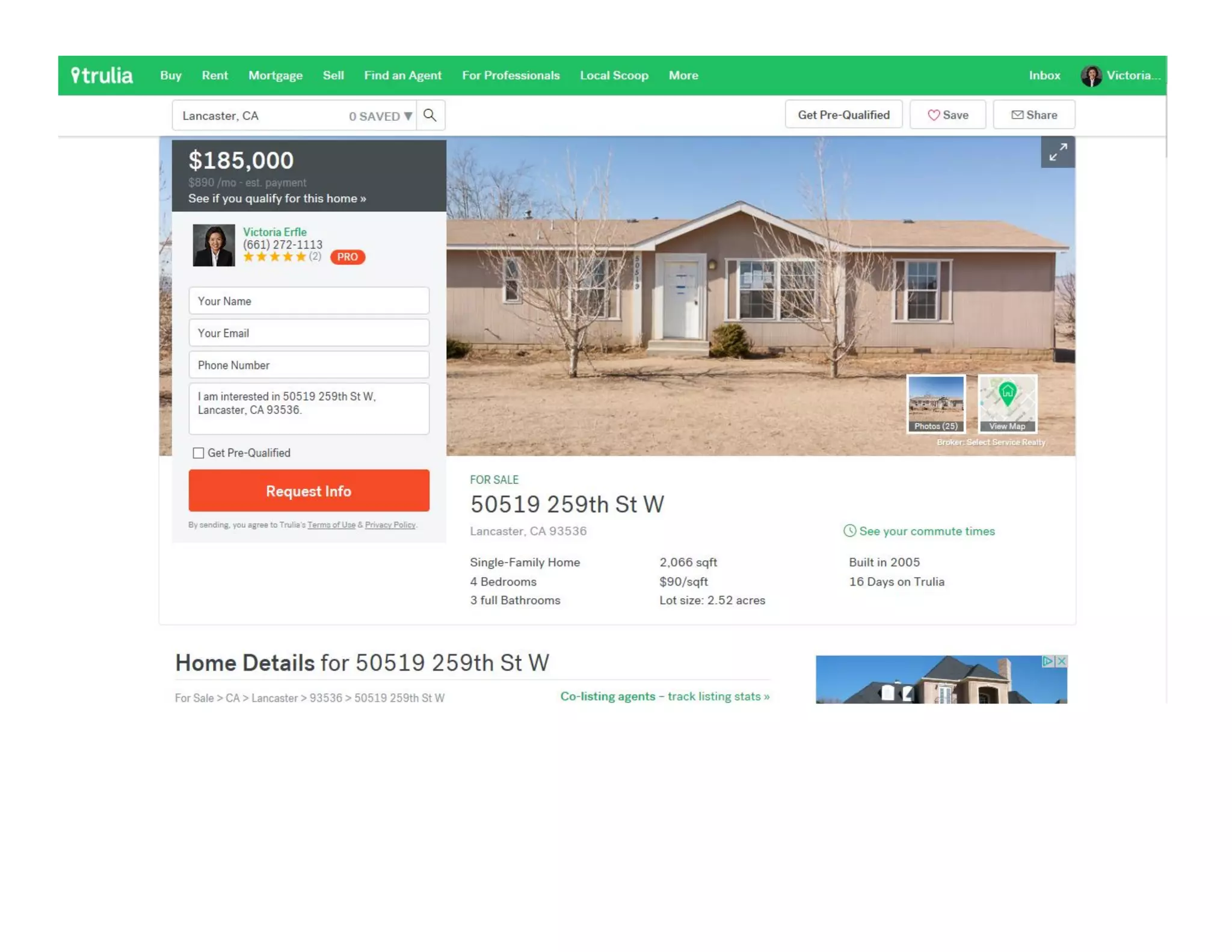 Trulia - Example of Featured Listing for HUD Owned Home | PPT