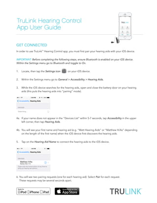 TruLink hearing control app user guide | PDF