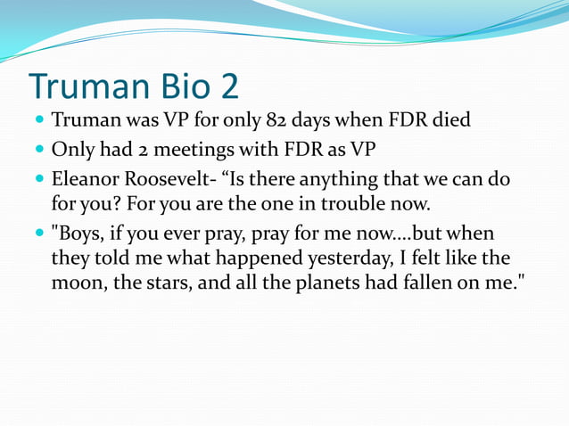 Truman Day 2 Notes - Atomic Bomb | PPT