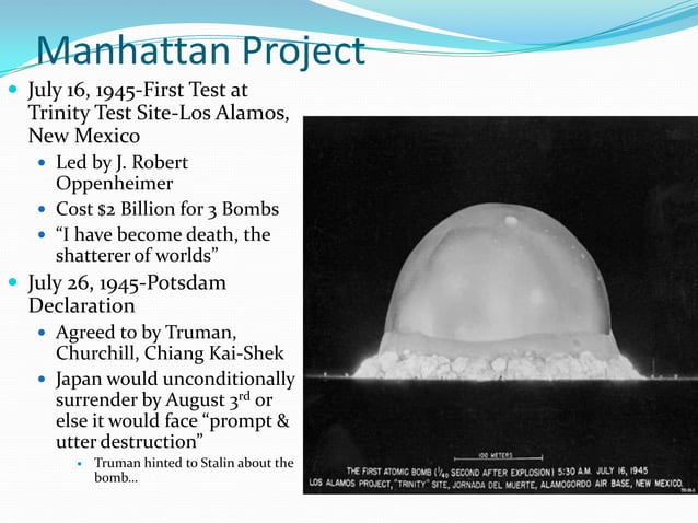 Truman Day 2 Notes - Atomic Bomb | PPT