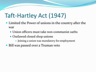 Truman Day 3 - Truman Domestic Policy | PPTX | Political Issues ...