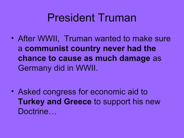 Truman Doctrine and Marshall Plan | PPT