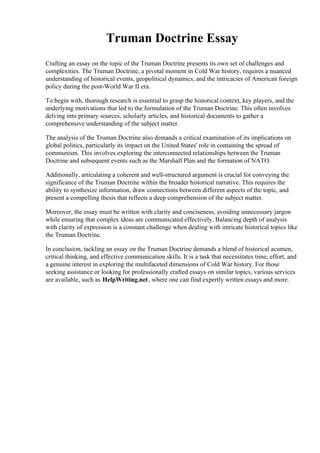 Truman Doctrine Essay.pdf