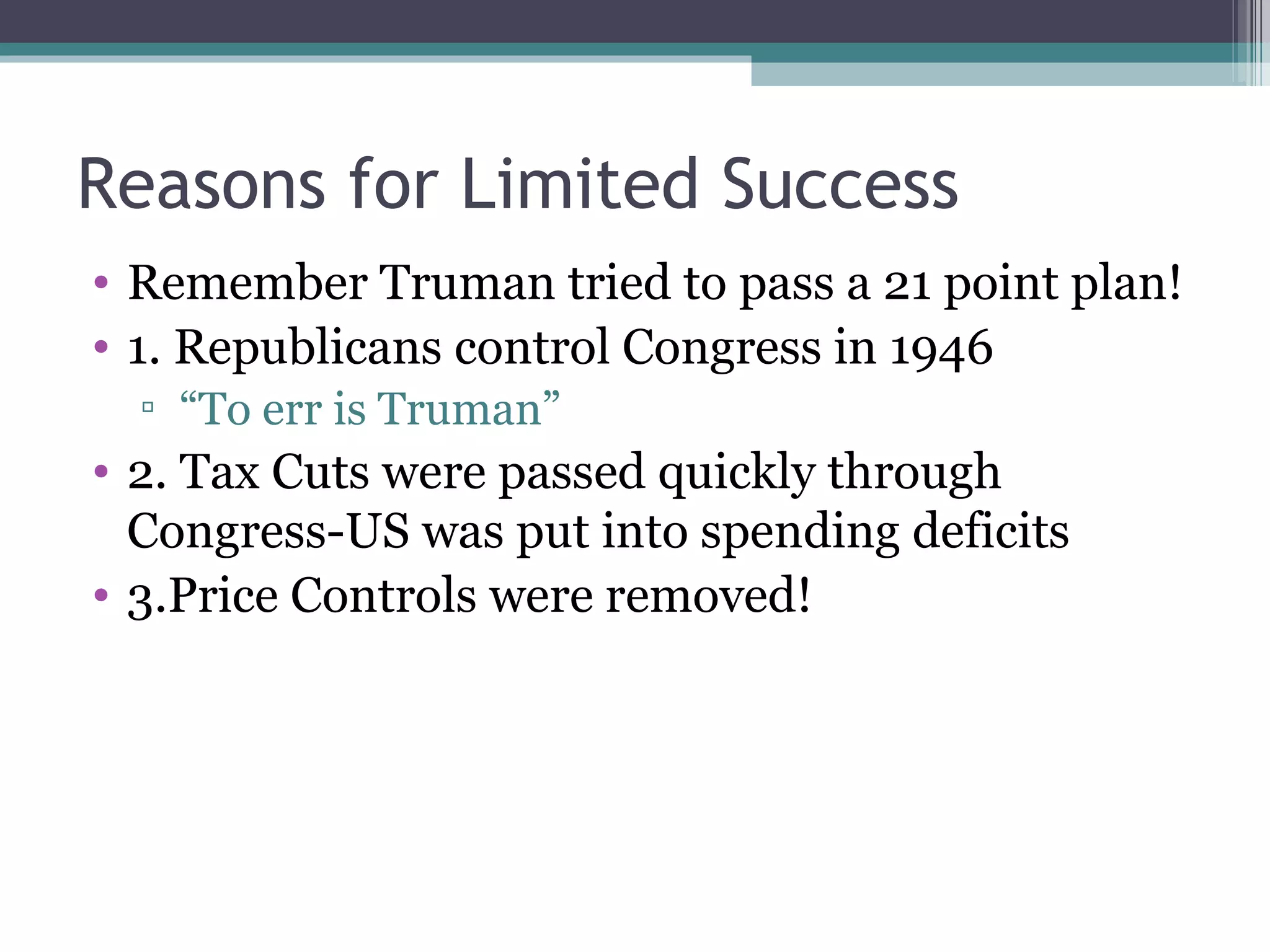 Truman-Domestic Policy | PPT