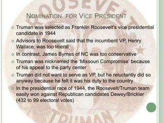 Truman Power Point | PPTX