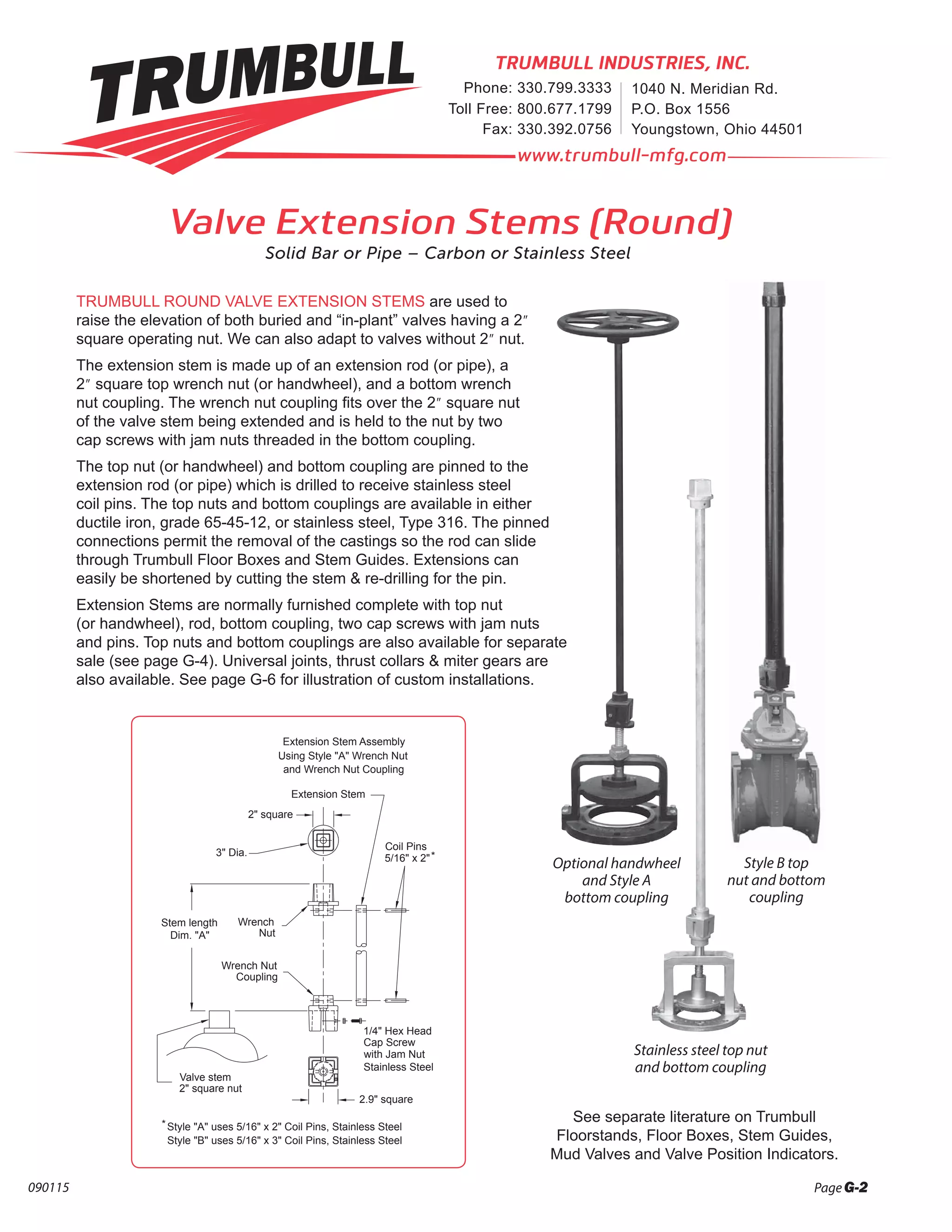 Trumbull round-valve-extension-stems | PDF