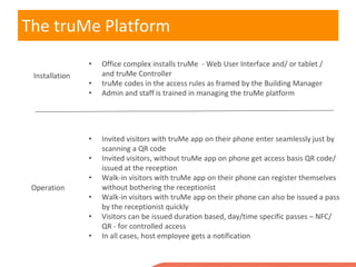 truMe for visitor access management | PPTX