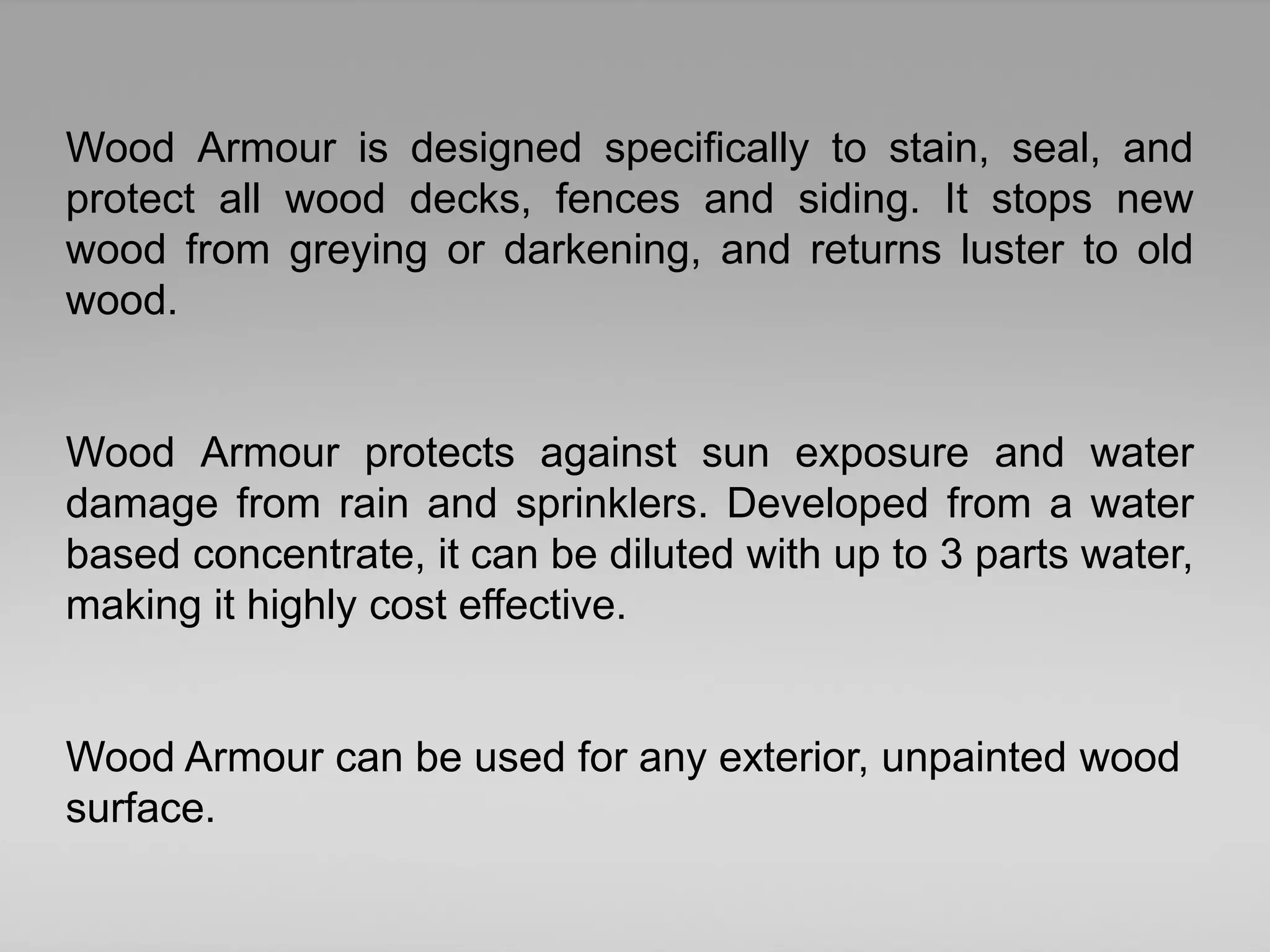 Tru nano wood-armour | PPTX