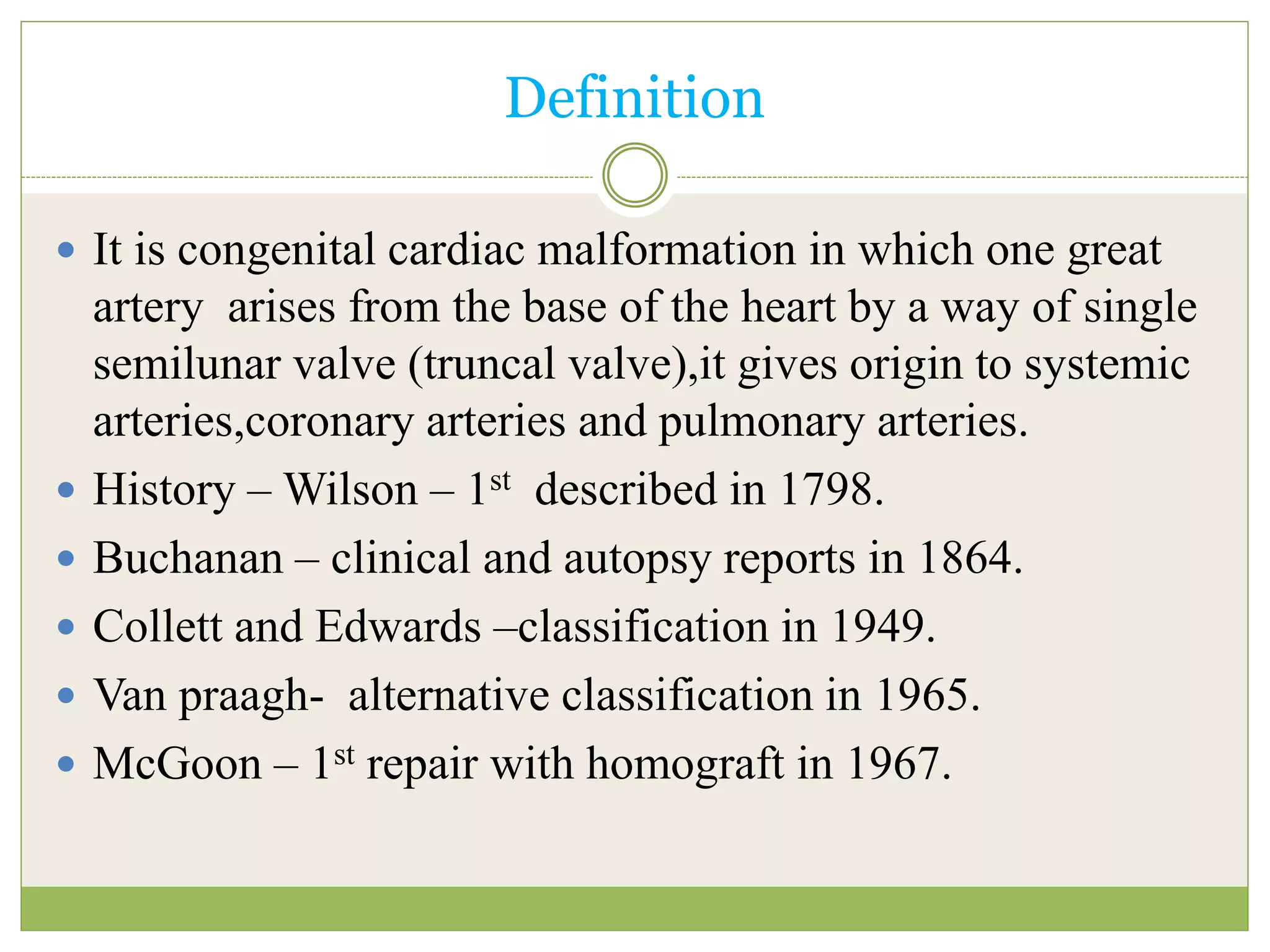 Truncus Arteriosus | PPTX