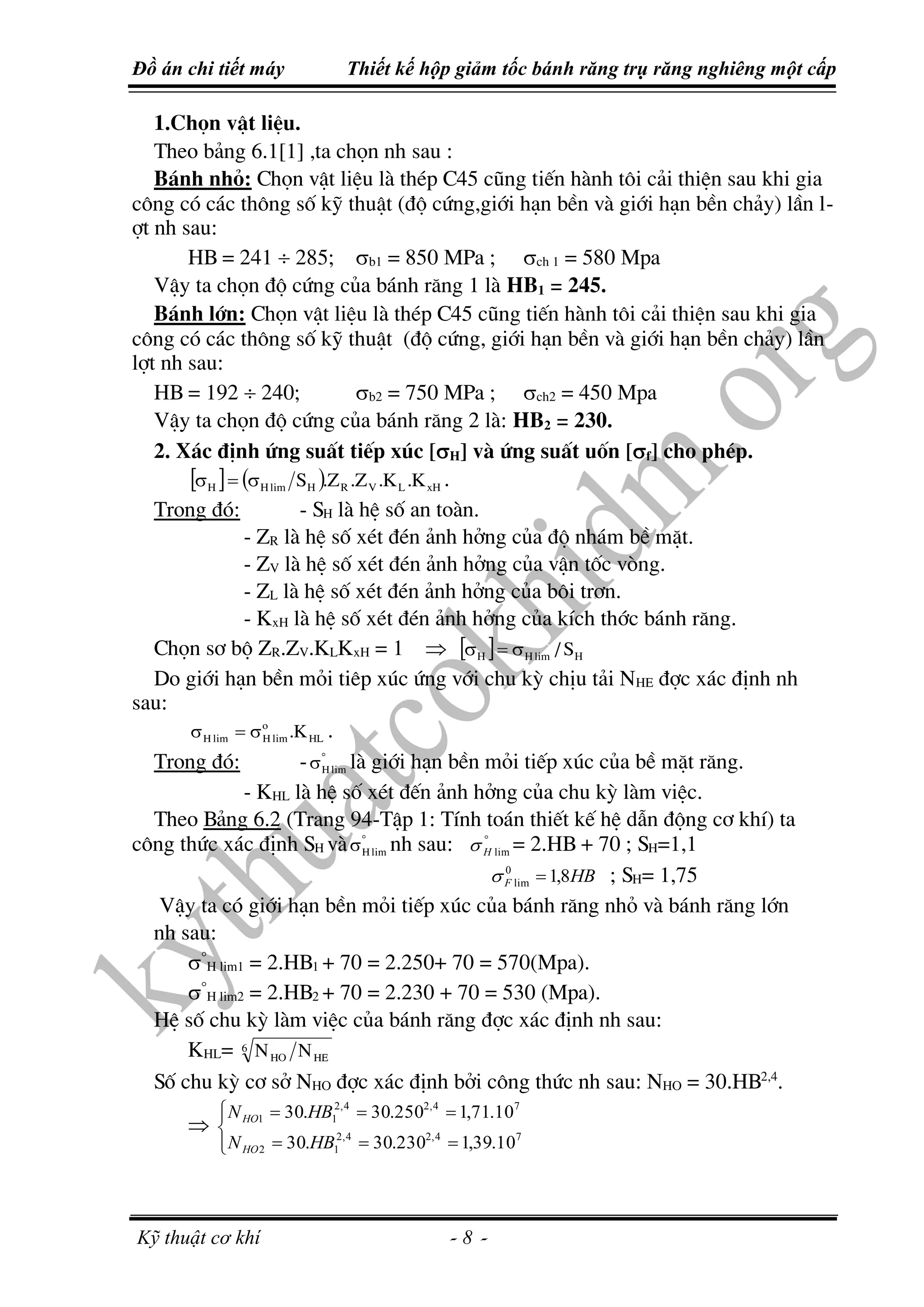 HGT BÁNH RĂNG TRỤ RĂNG NGHIÊNG MỘT CẤP | PDF