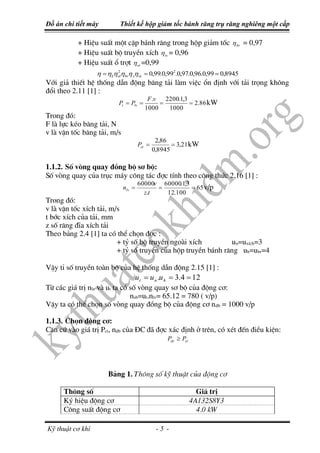 HGT BÁNH RĂNG TRỤ RĂNG NGHIÊNG MỘT CẤP | PDF