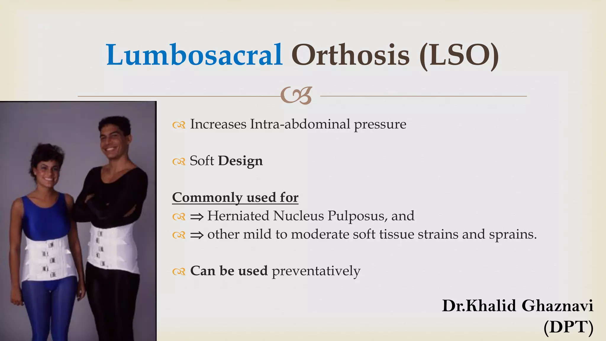 Trunk and Cervical orthoses with evaluation | PDF