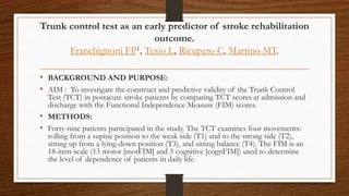 Trunk control assessment | PPTX