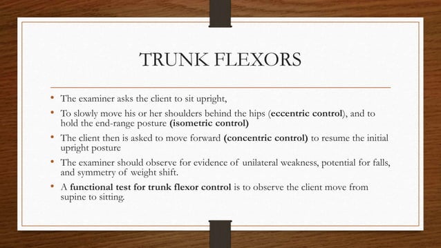 Trunk control assessment | PPTX | Death, Injury, or Military Conflict ...