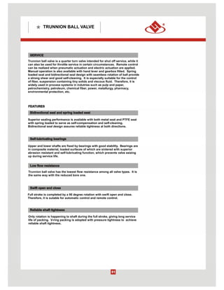 LINUO Valves Trunnion Ball Valve | PDF