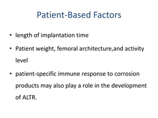 Trunnionosis in total hip arthroplasty | PPTX