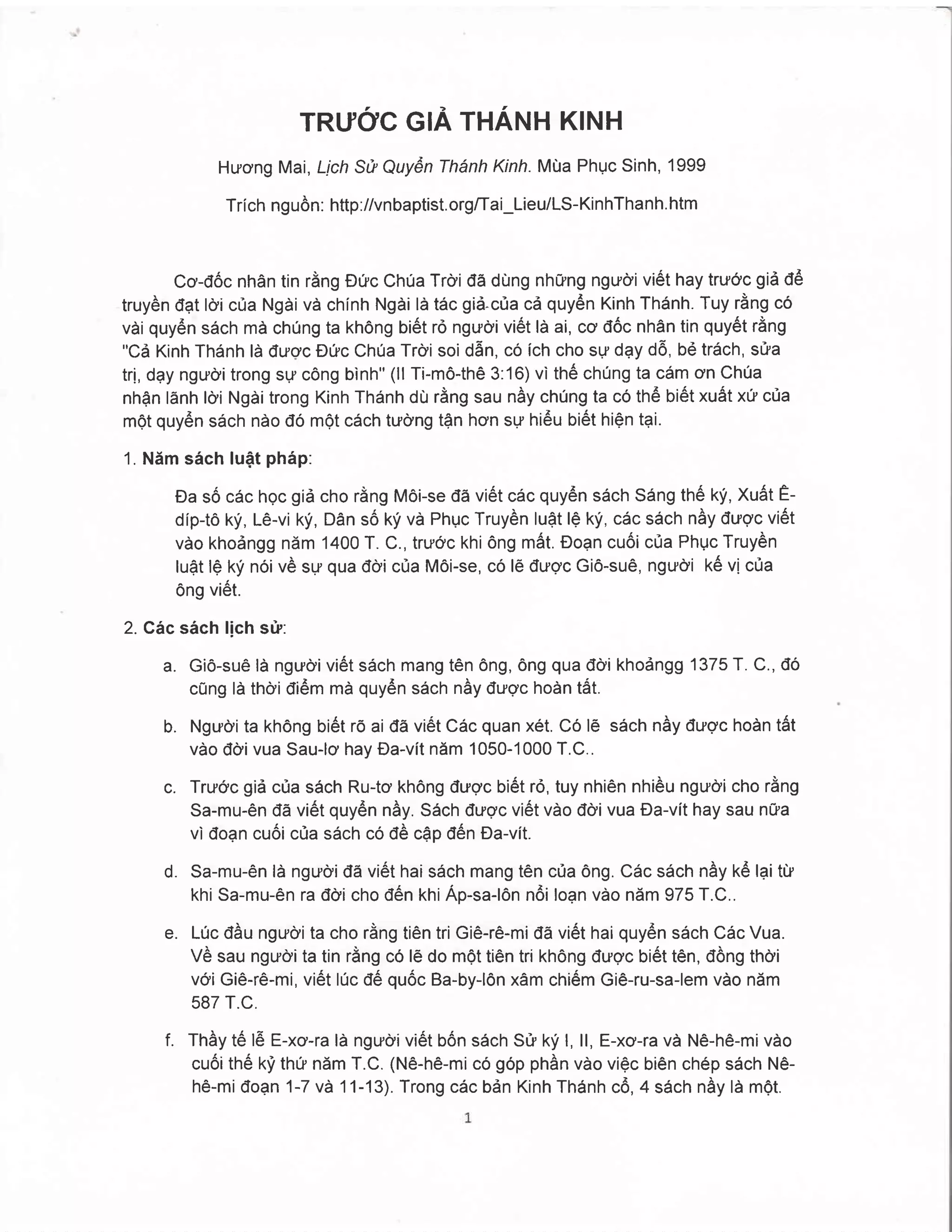 Truoc gia thanh kinh | PDF