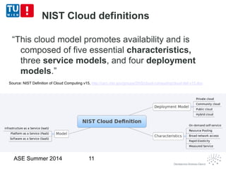 TUW-ASE-Summer 2014: Data as a Service – Concepts, Design & Implementation, and Ecosystems | PDF