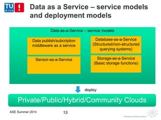 TUW-ASE-Summer 2014: Data as a Service – Concepts, Design ...