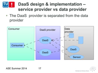 TUW-ASE-Summer 2014: Data as a Service – Concepts, Design ...