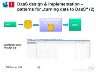 TUW-ASE-Summer 2014: Data as a Service – Concepts, Design ...