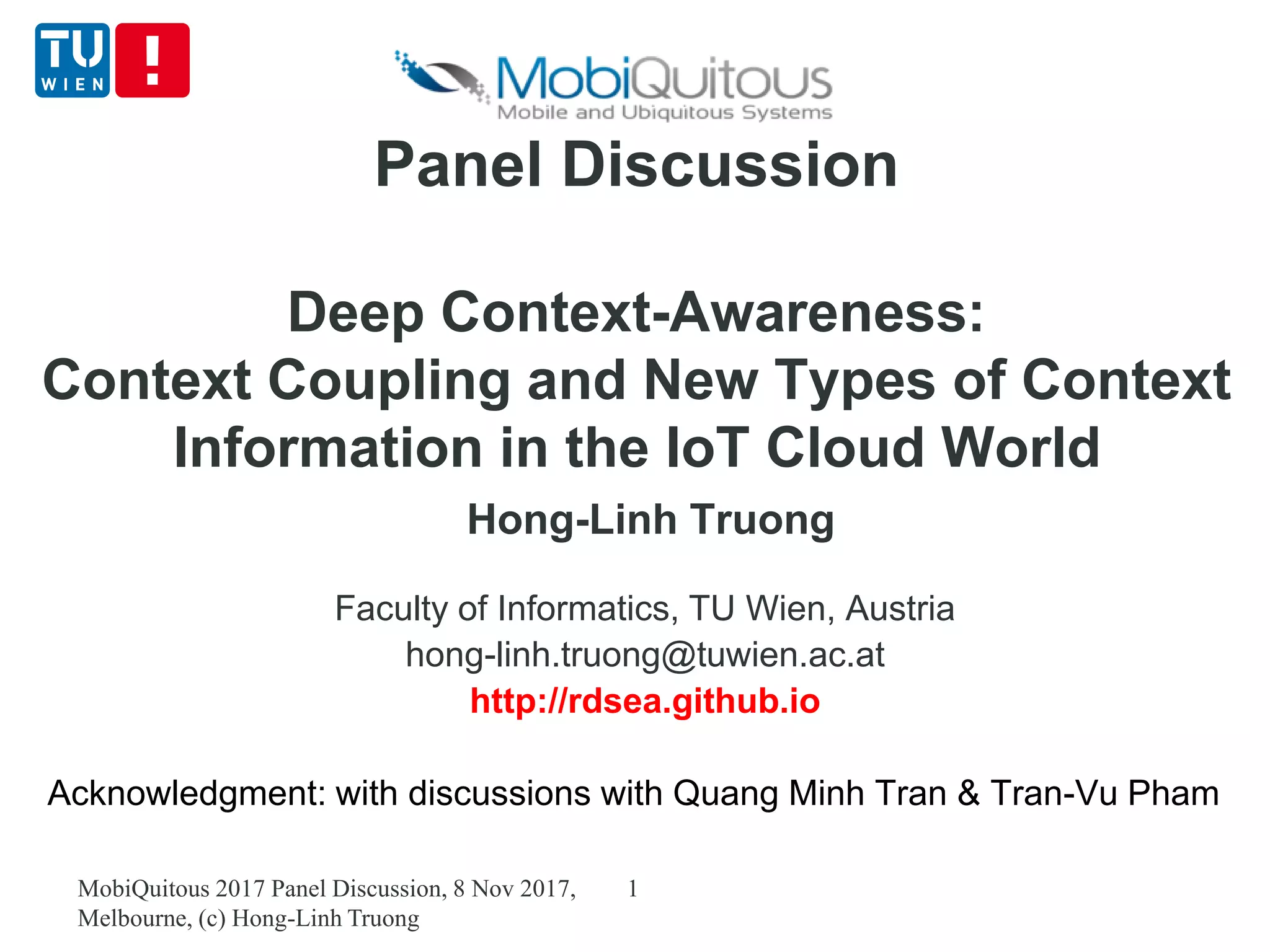 Deep Context-Awareness: Context Coupling and New Types of Context ...