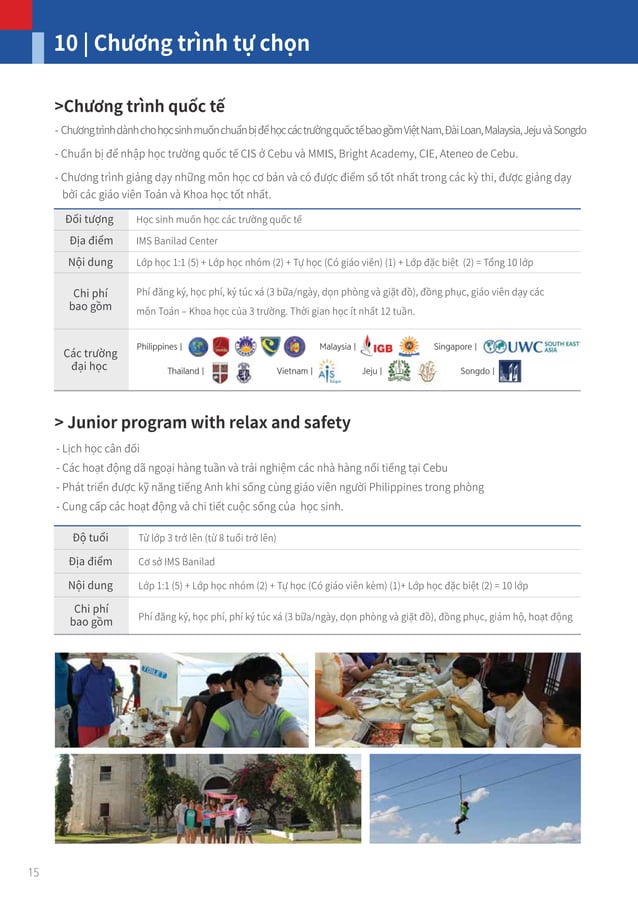 Trường IMS Cebu Philippines 2018 IMS Brochure Vietnamese | PDF