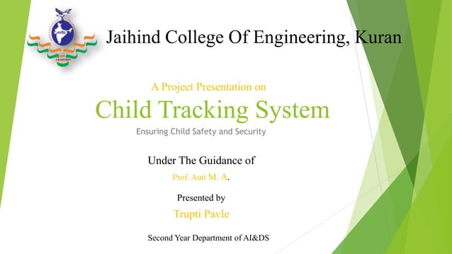 PPT presentation on Child Tracking System using Smartphone | PDF