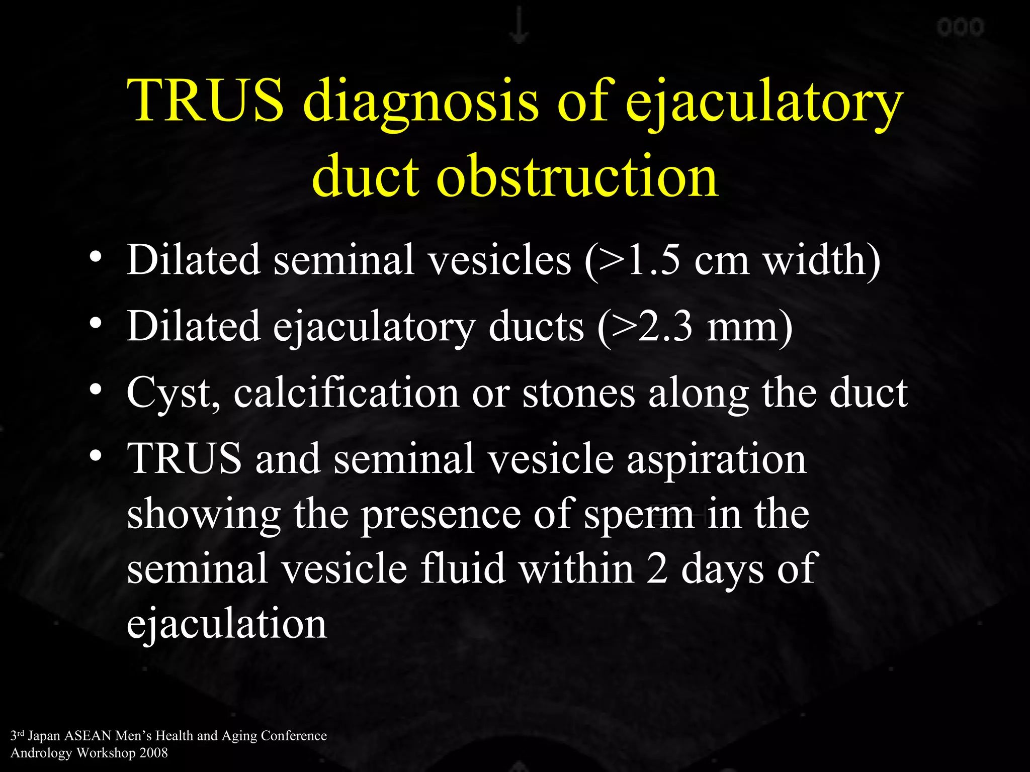 TRUS in Evaluation of Male Infertility | PPT