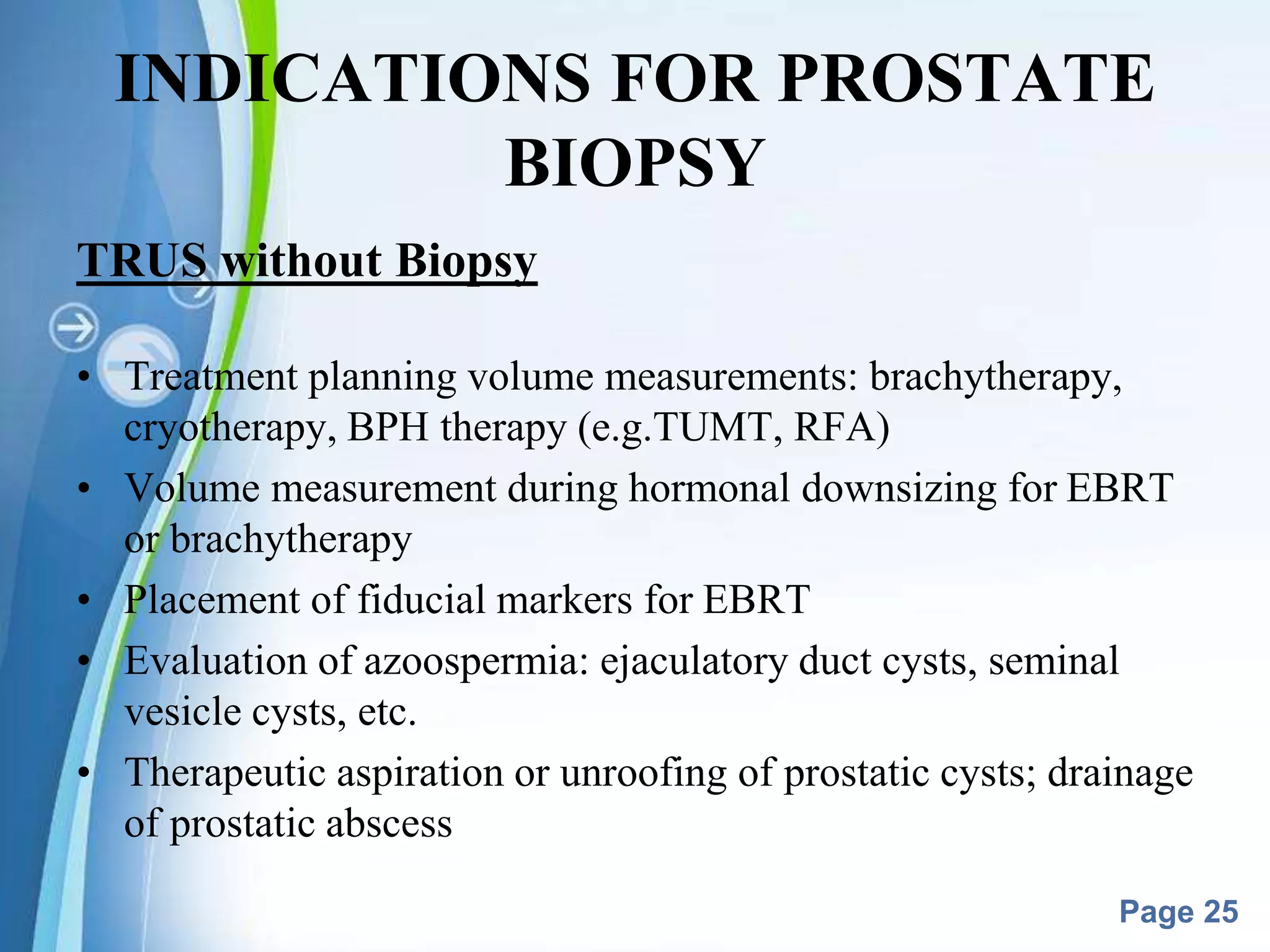Trus biopsy prostate | PPTX