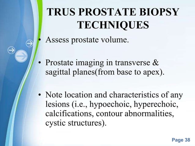 Trus biopsy prostate | PPTX | Medical Tests | Medical Health