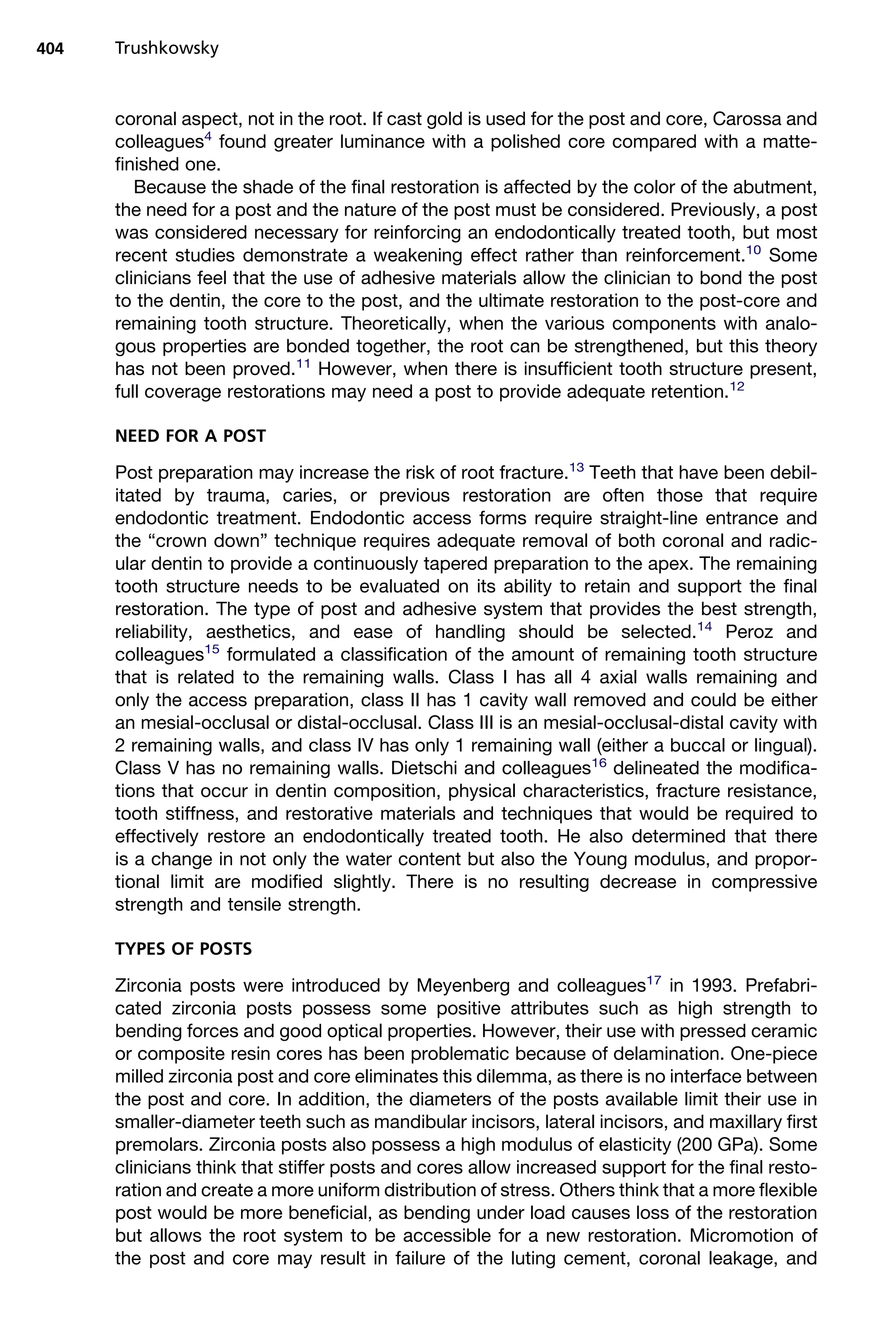 Esthethic And Functional Consideration in Restoring Endodontically | PDF