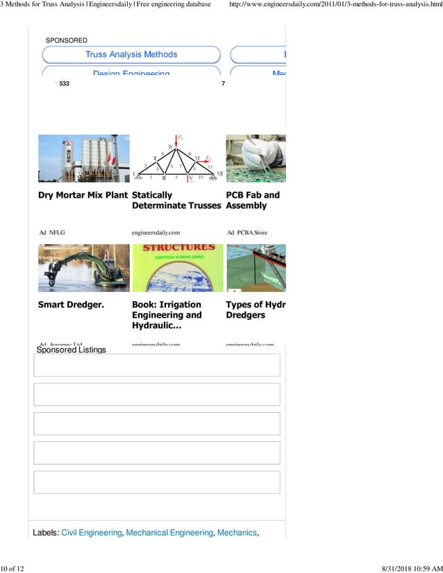 Truss analysis by graphical method | PDF | Chemistry | Science