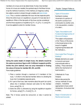 Truss analysis by graphical method | PDF