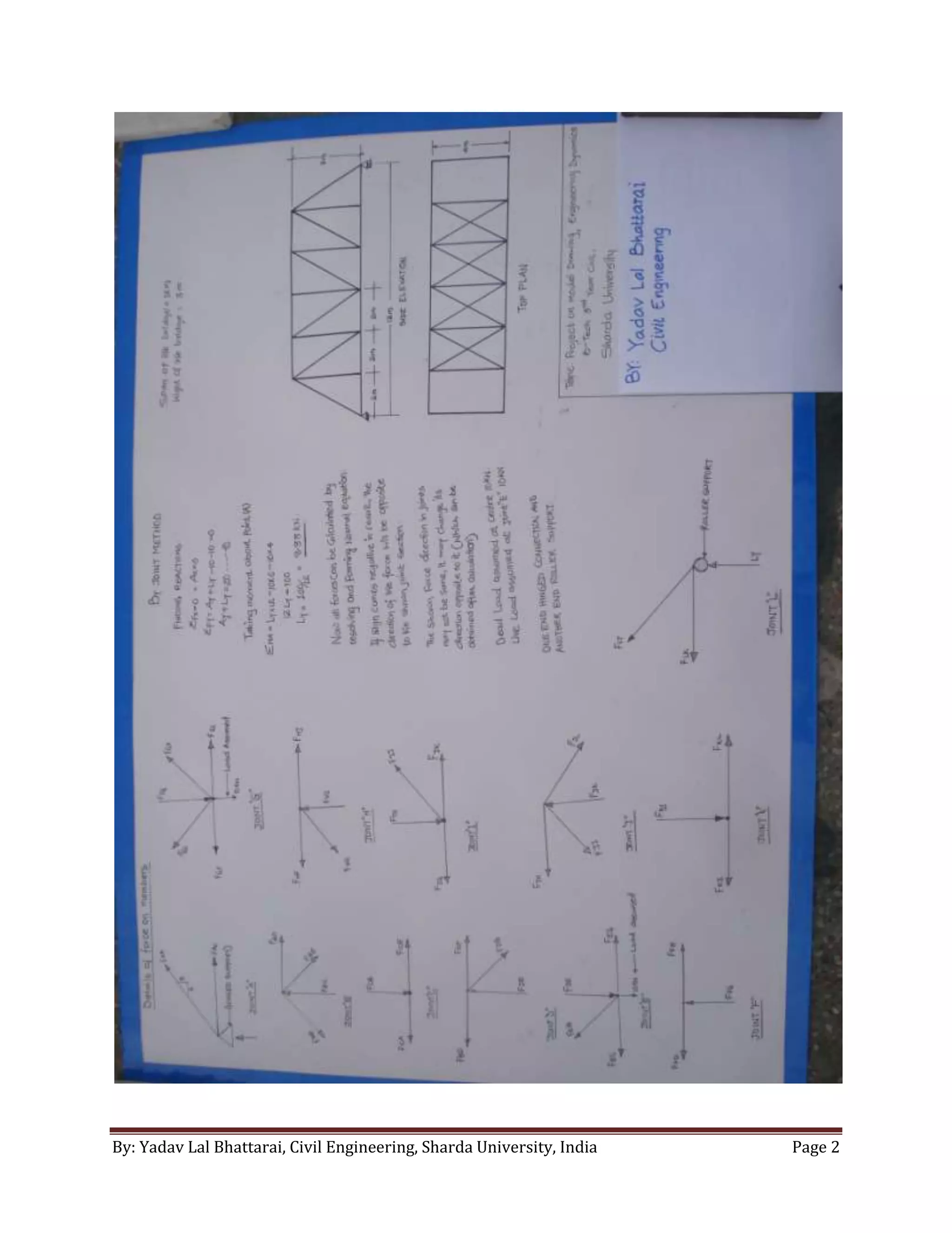 Truss bridge analysis and diagonal tension failure in rcc beam | DOCX