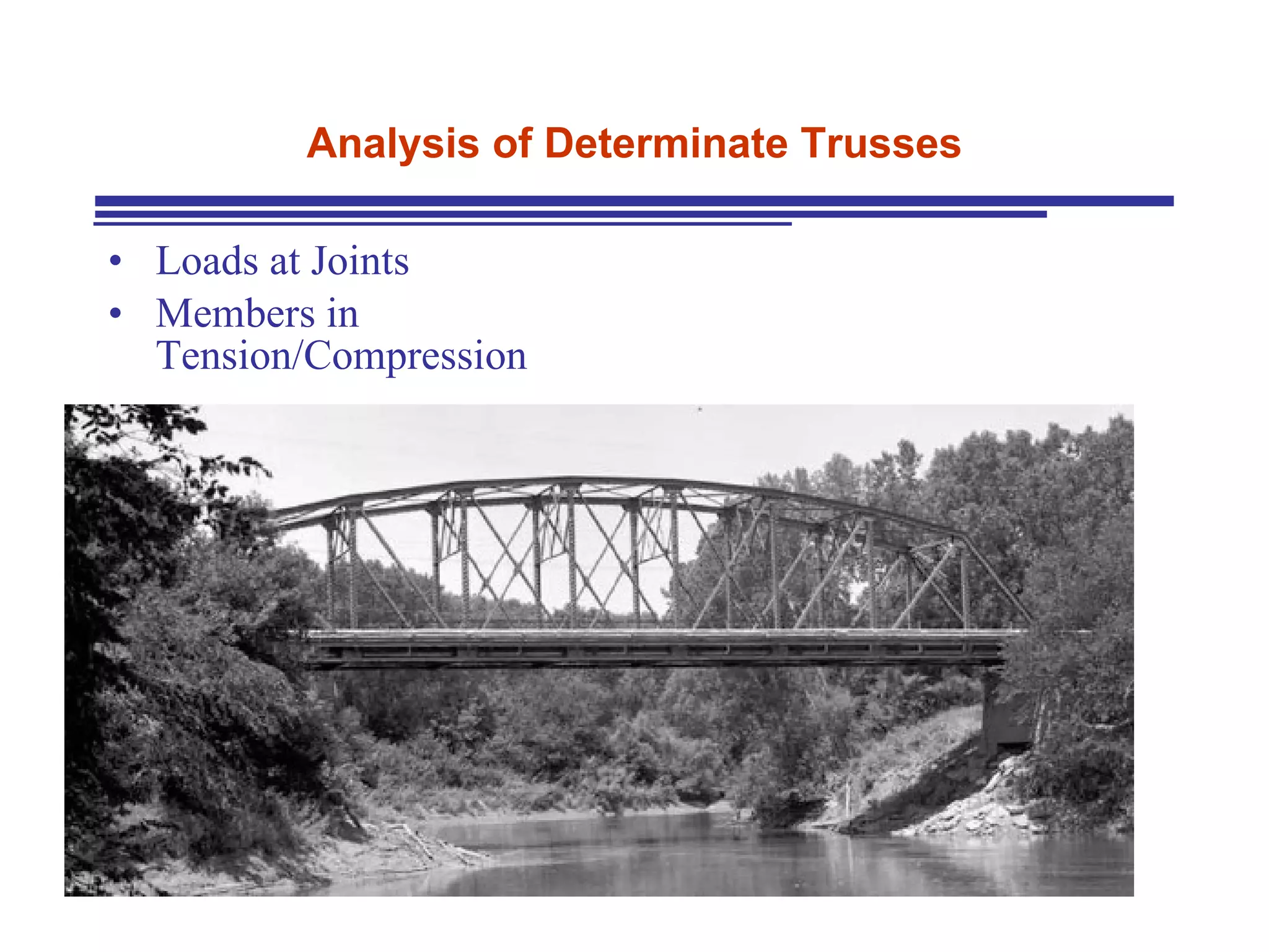 Trusses Analysis Of Statically Determinate Ppt Programming Languages Computing