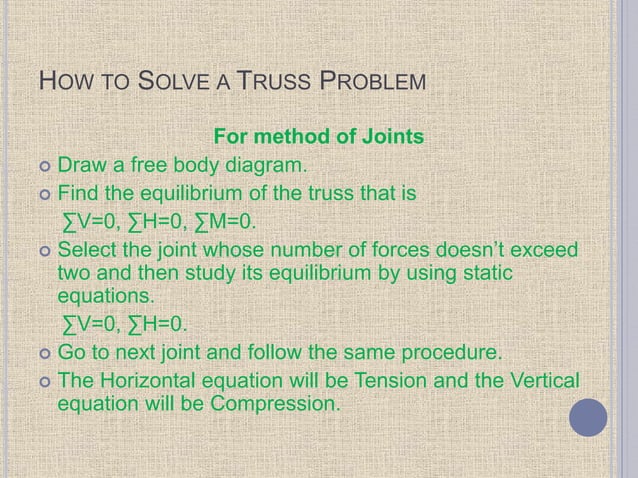 Trusses and its applications | PPTX | Physics | Science