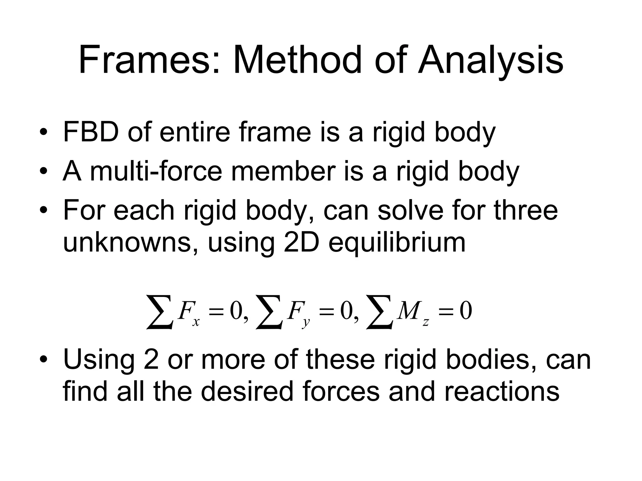 Trusses Frame Machines Analysis | PPT