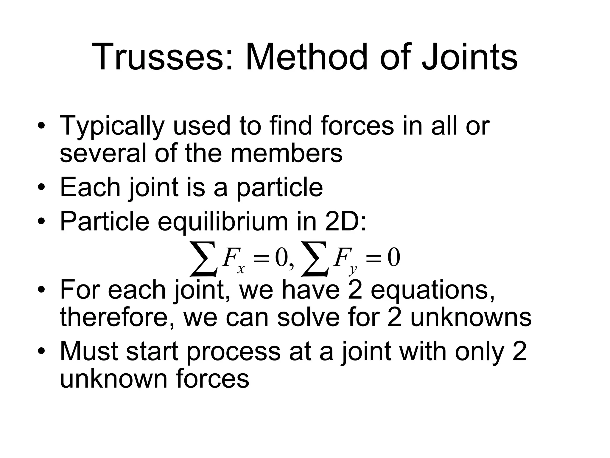 Trusses Frame Machines Analysis | PPT