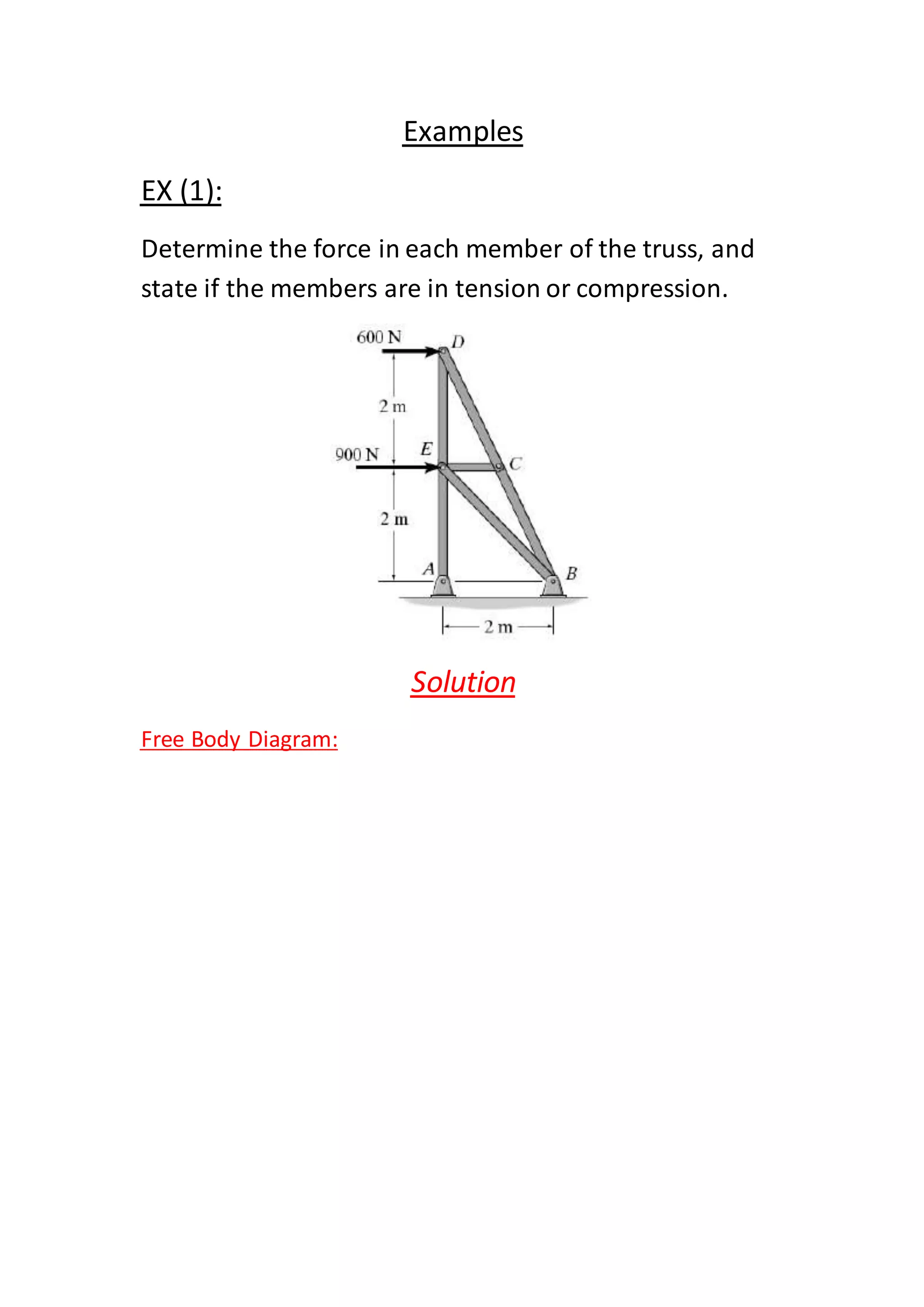 Truss examples | DOCX