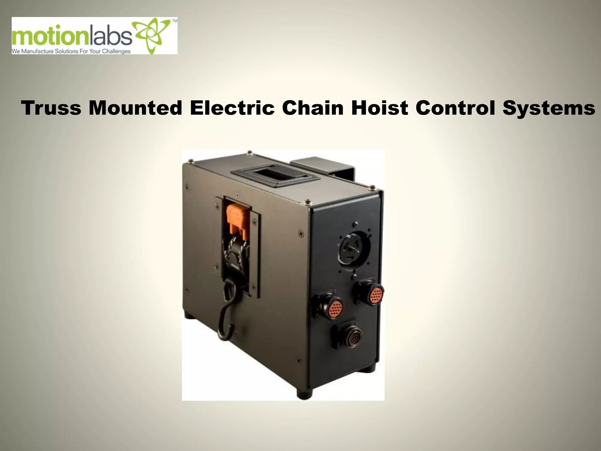 Rack Mounted Portable Electric Chain Hoist Control Systems | PPT