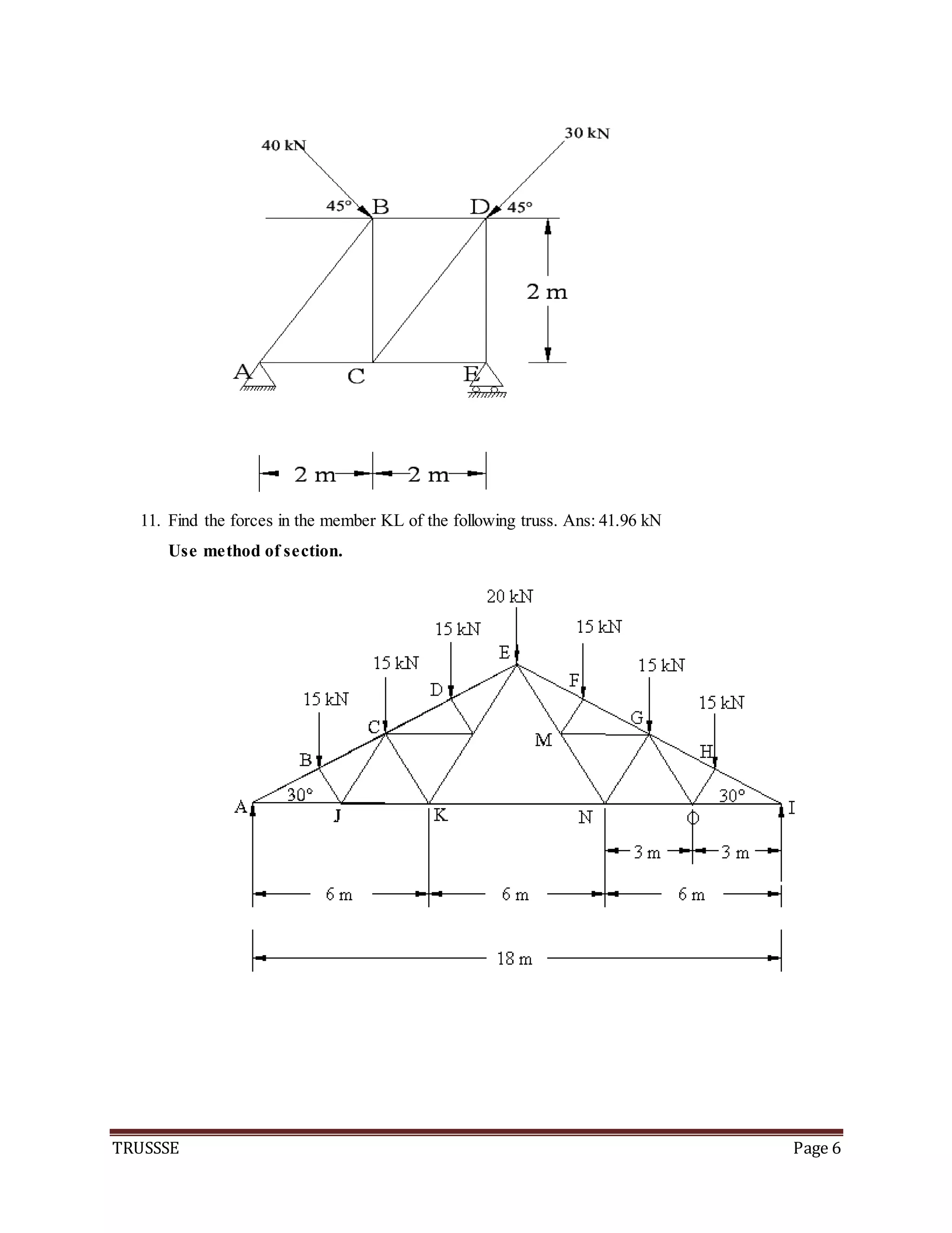 Truss problems | DOCX