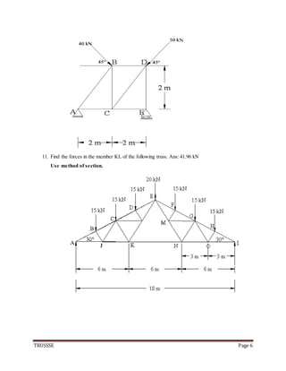 Truss problems | DOCX