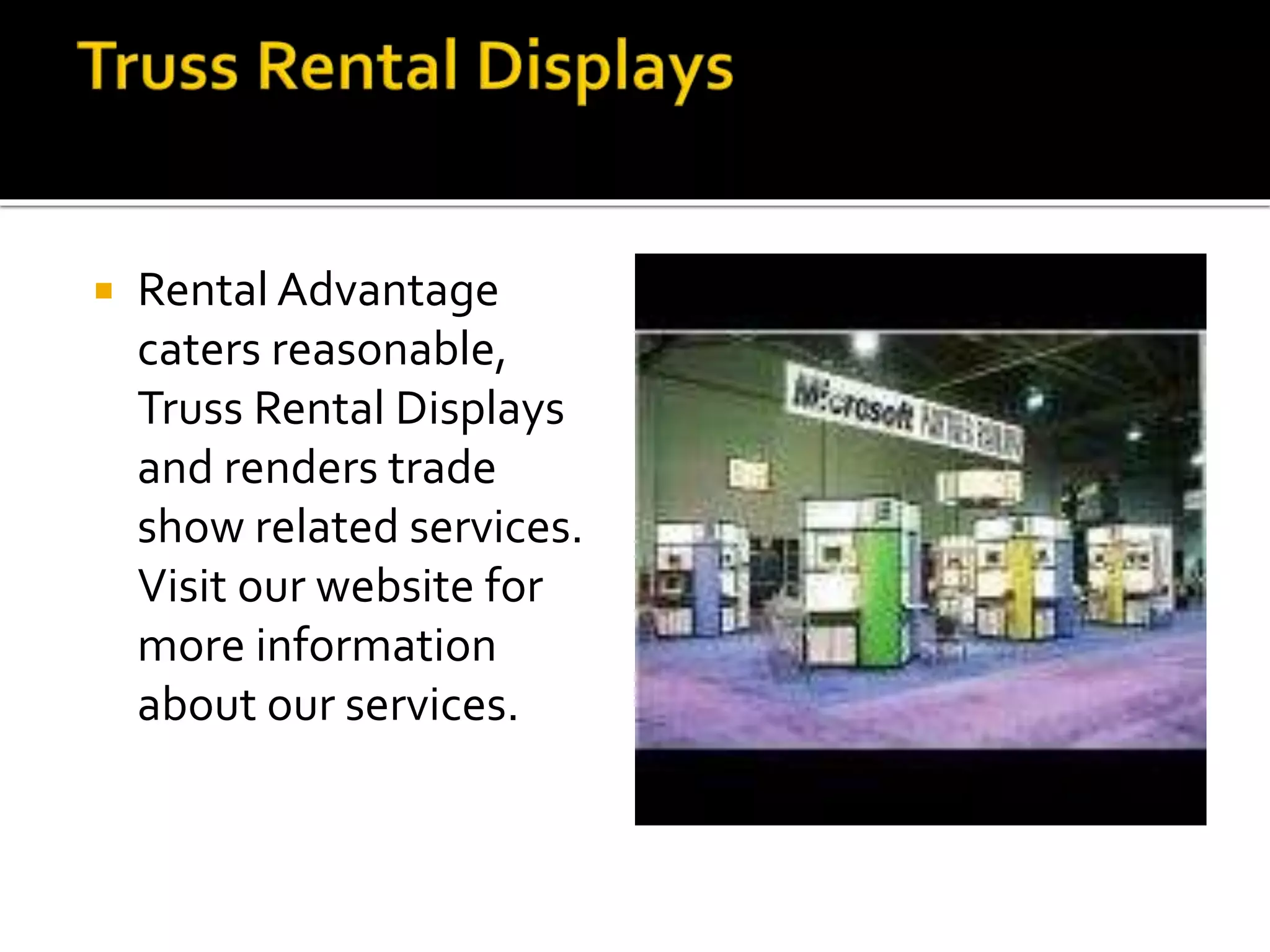 Truss rental displays | PPT
