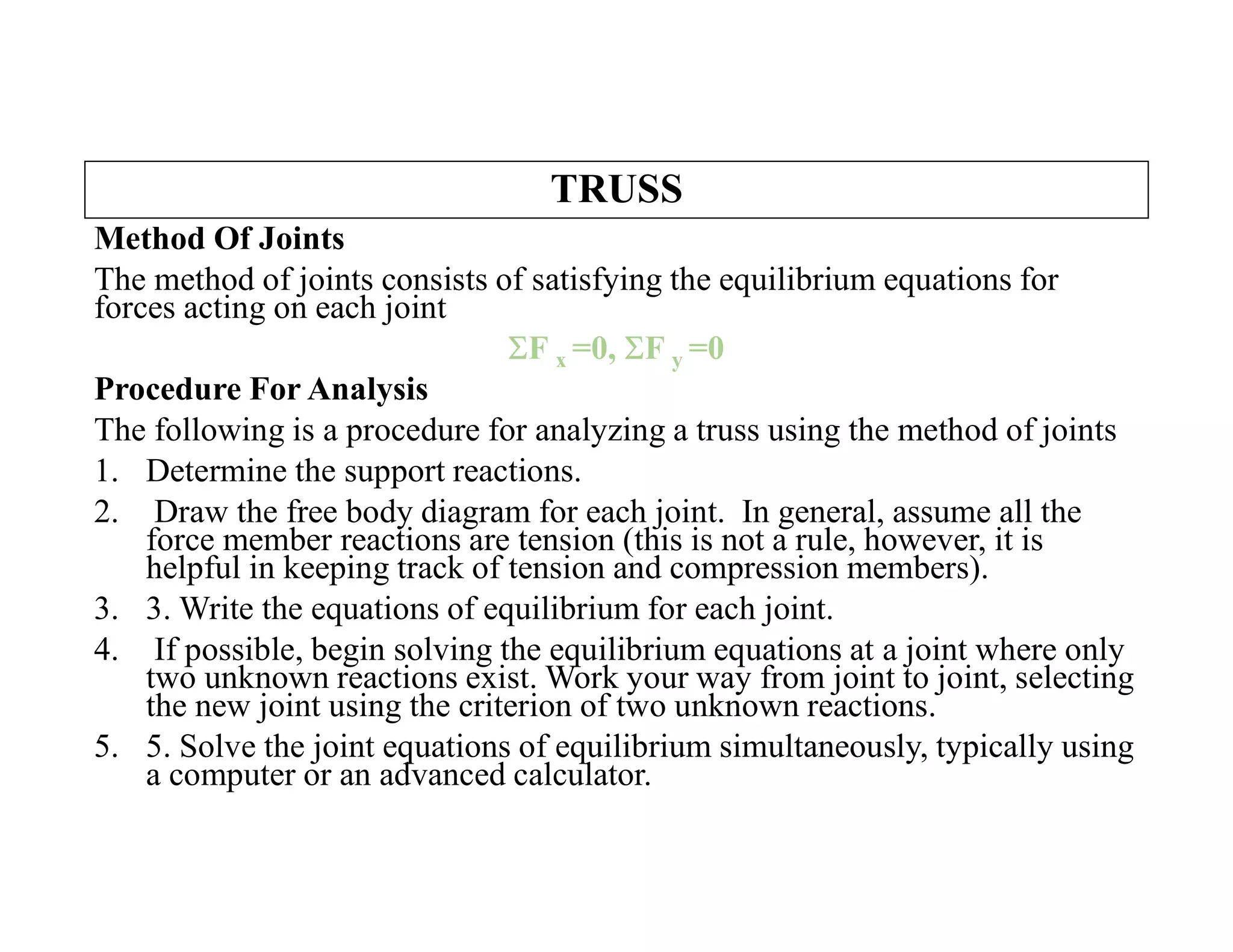 Truss types analysis_examples | PDF