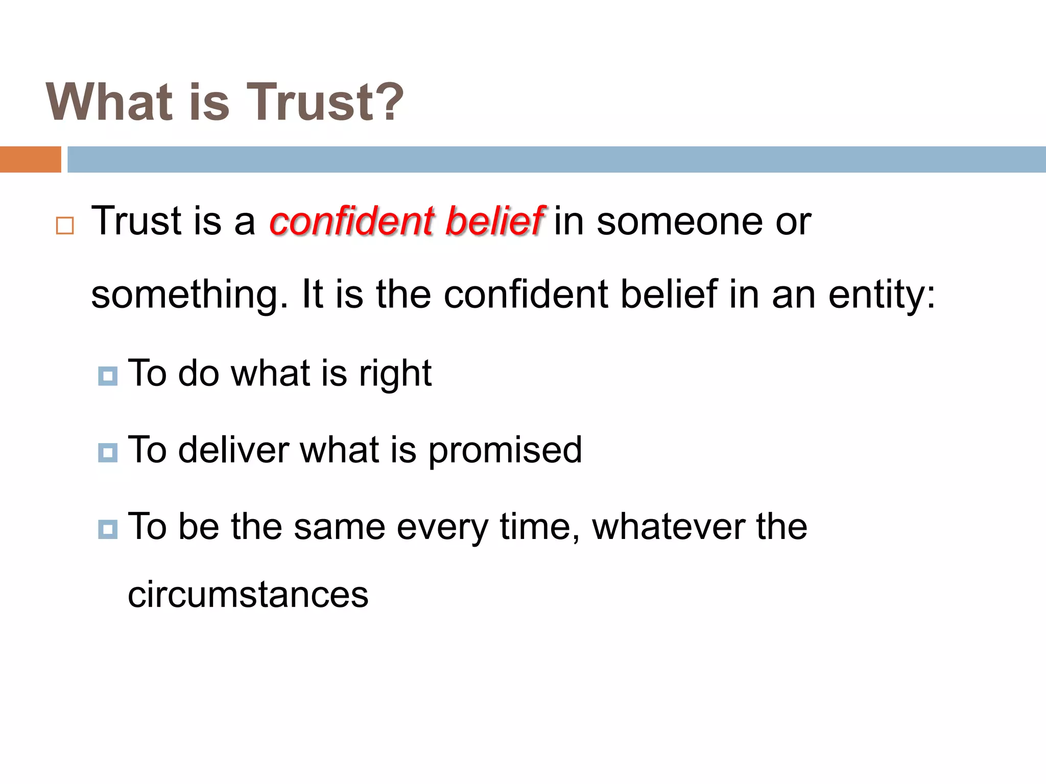 Importance of trust | PPTX