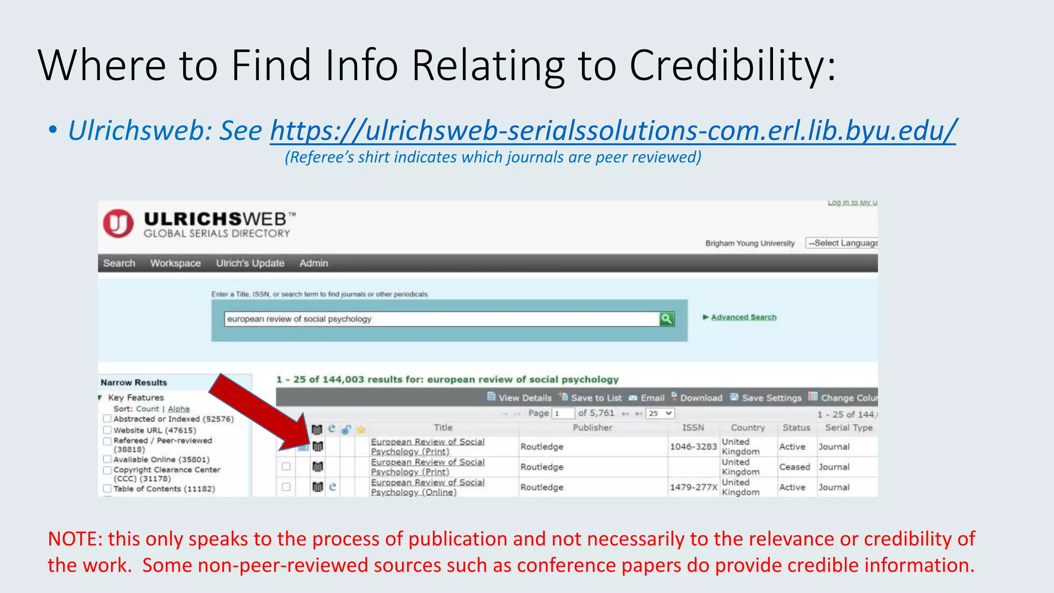 Relevance vs credibility | PPTX