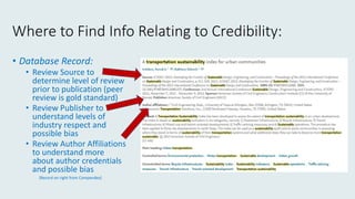 Relevance vs credibility | PPTX