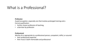 Trust and Professionalism in Science | PPT